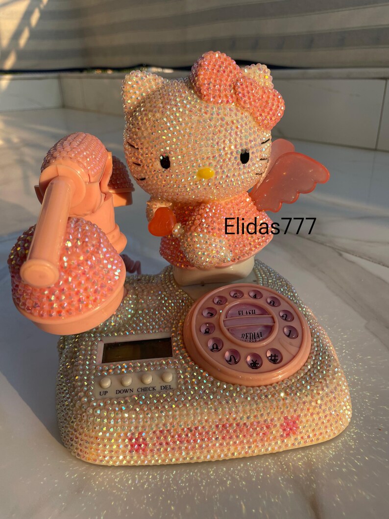 Bedazzled Hello Kitty Angel Landline Phone | Kawaii Collector's Item - Etsy