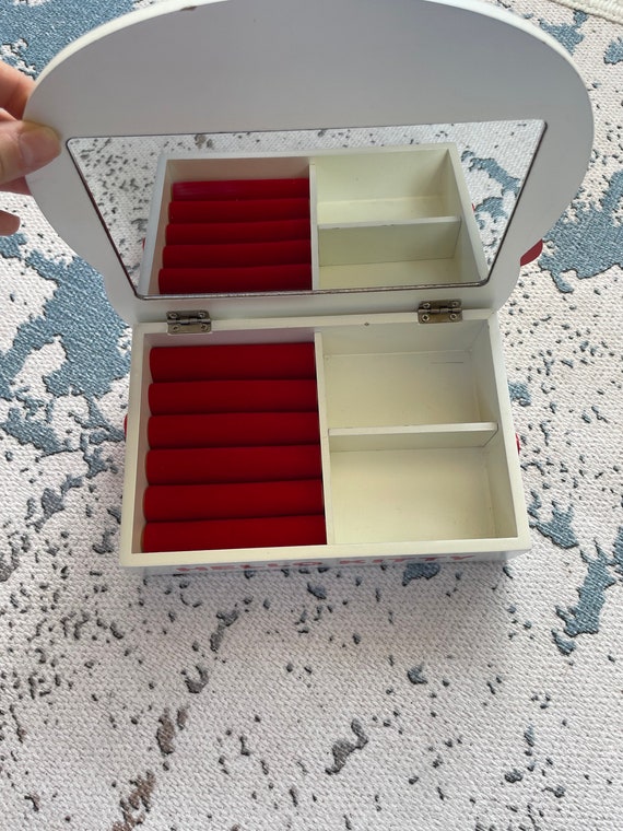 Vintage Hello Kitty Jewelry Box With Red Velvet Parts… - Gem