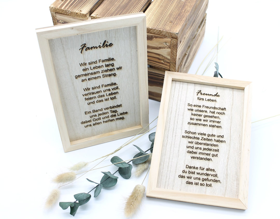 Wooden Frame With Slogan Frame With Slogan Wooden Picture Wood Family ...