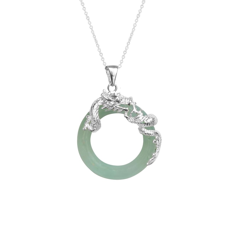 Jade Dragon Pendant Necklace: 925 Sterling Silver, Certified Authentic ...