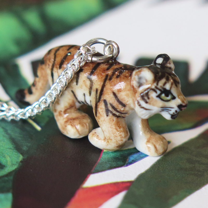 Ceramic Tiger Jewelry - Etsy UK