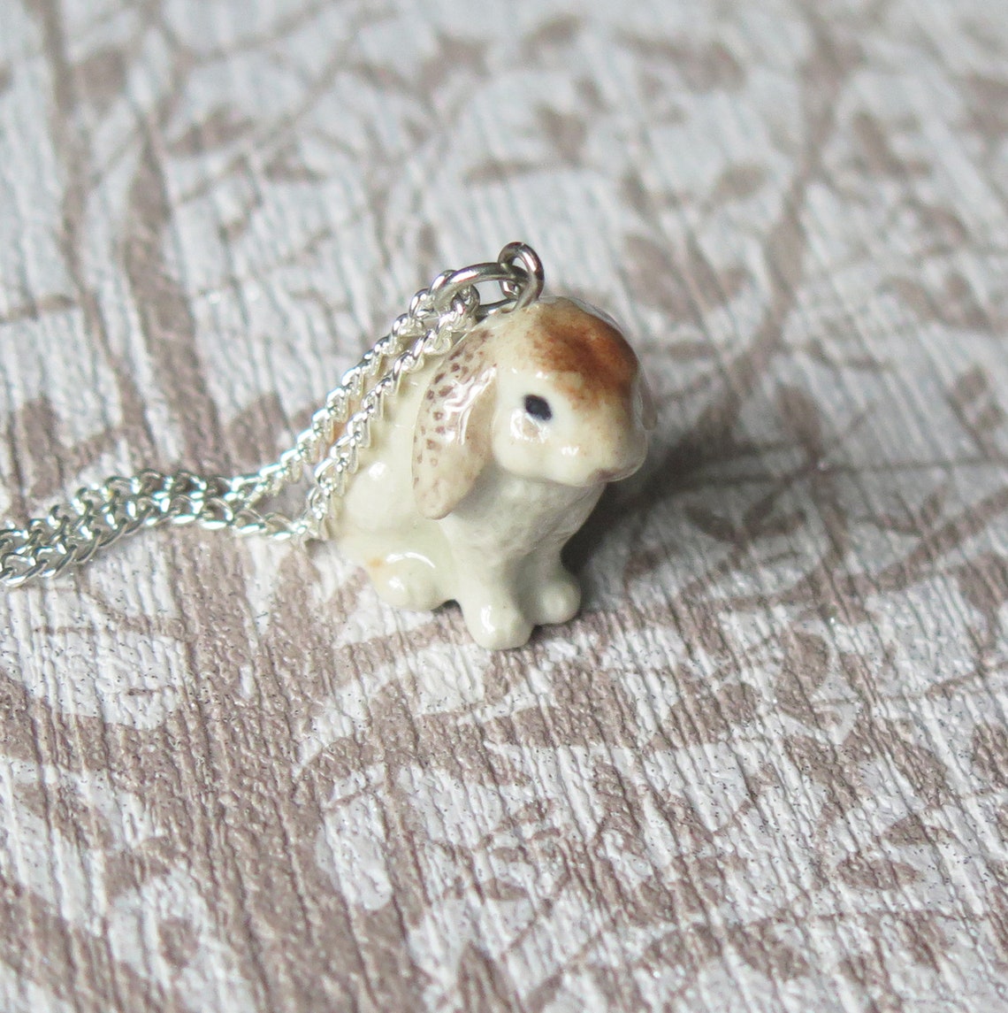 Cute Bunny Rabbit Porcelain Pendant Necklace - Etsy