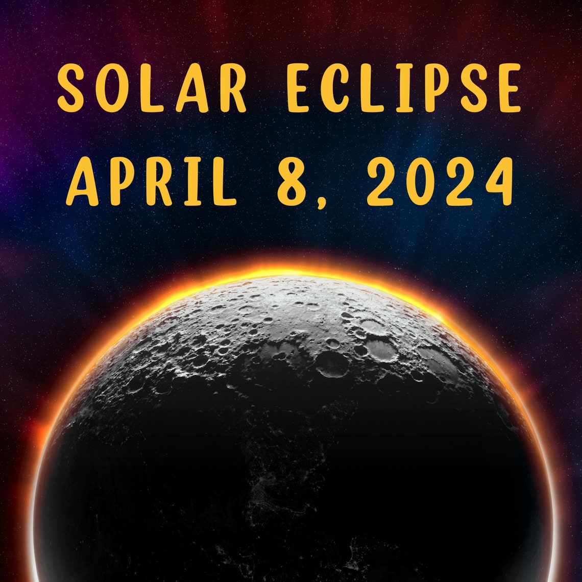 Solar Eclipse 2024 Png, Instant Download - Etsy