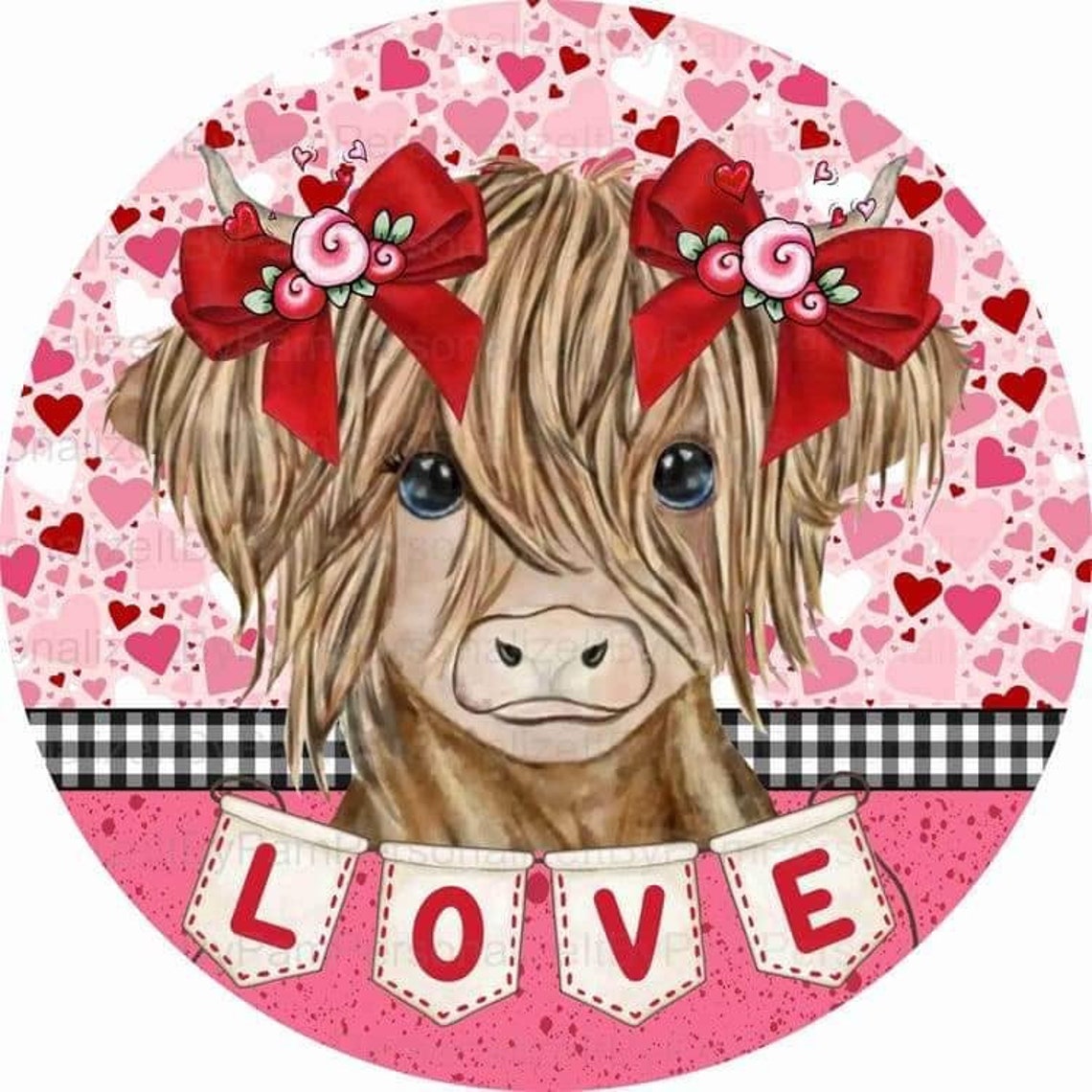 Cardstock for Car Freshies 3 Inch Round Valentines - Etsy