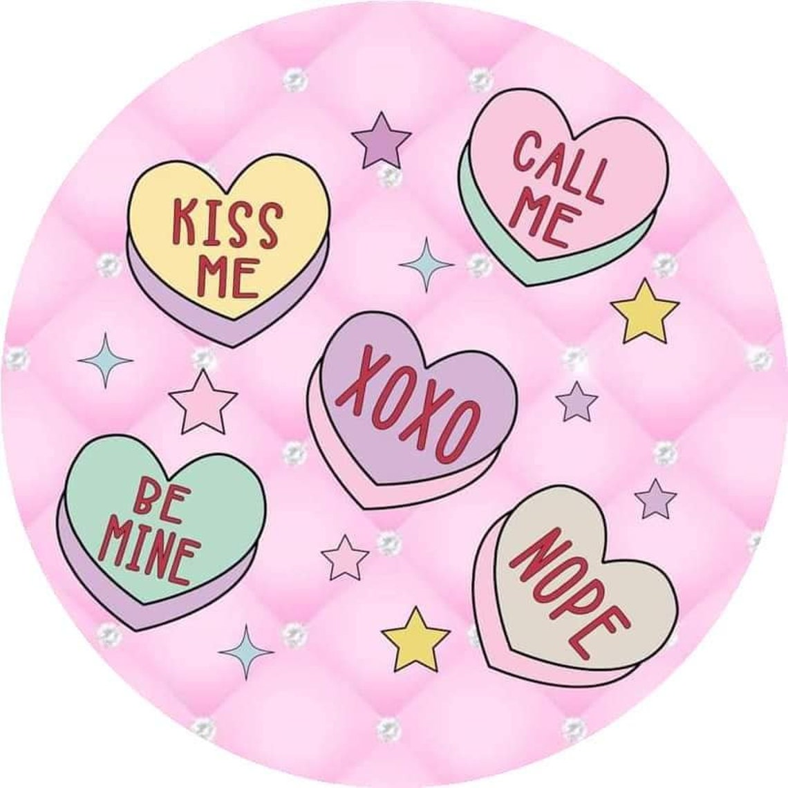 Cardstock for Car Freshies 3 Inch Round Valentines - Etsy
