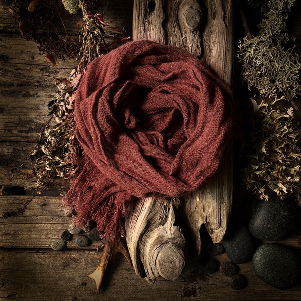 Burnt Orange Scarf - Etsy