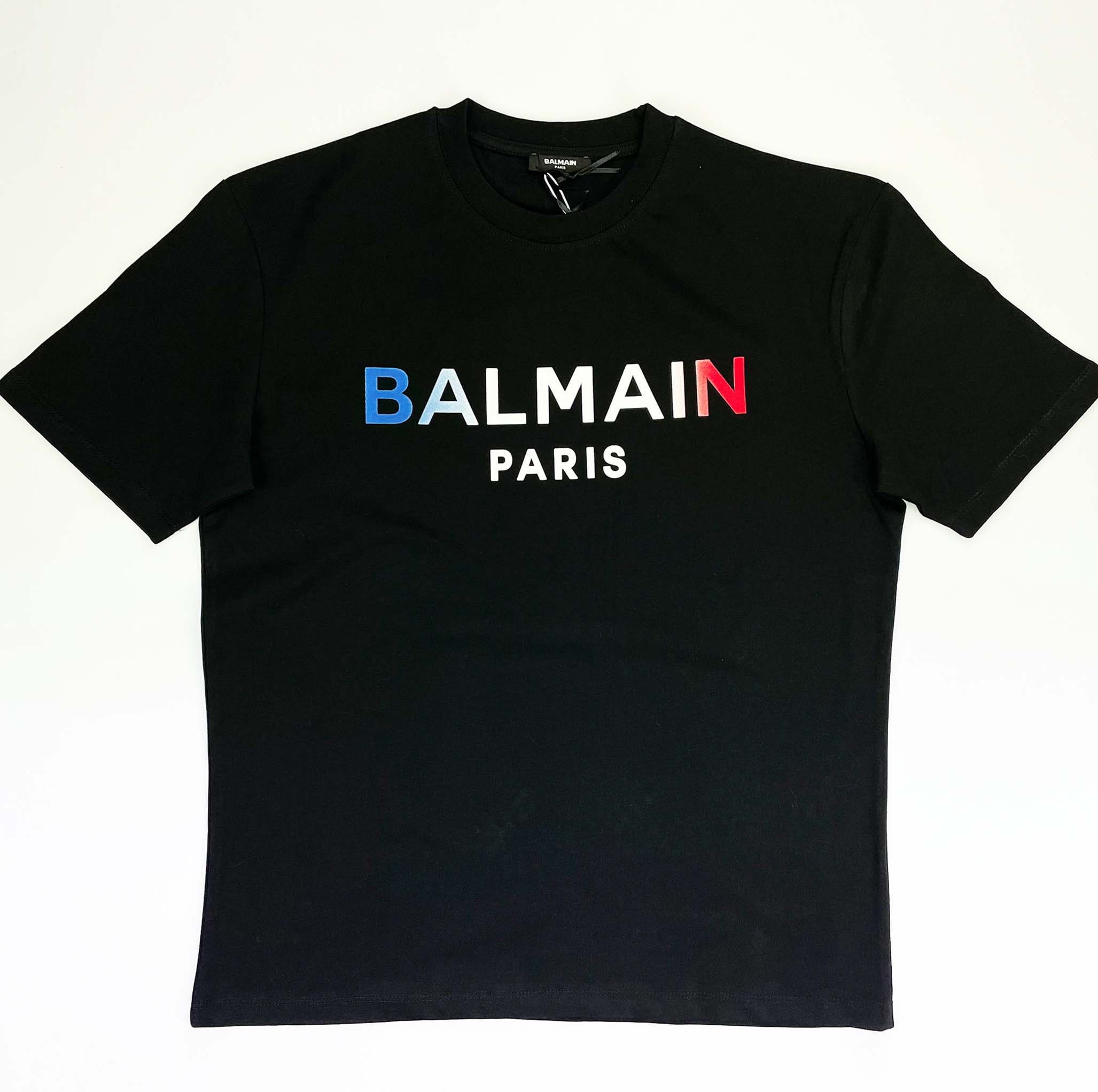 Vintage Balmain Black T-shirt With Colorful Text Size S - Etsy