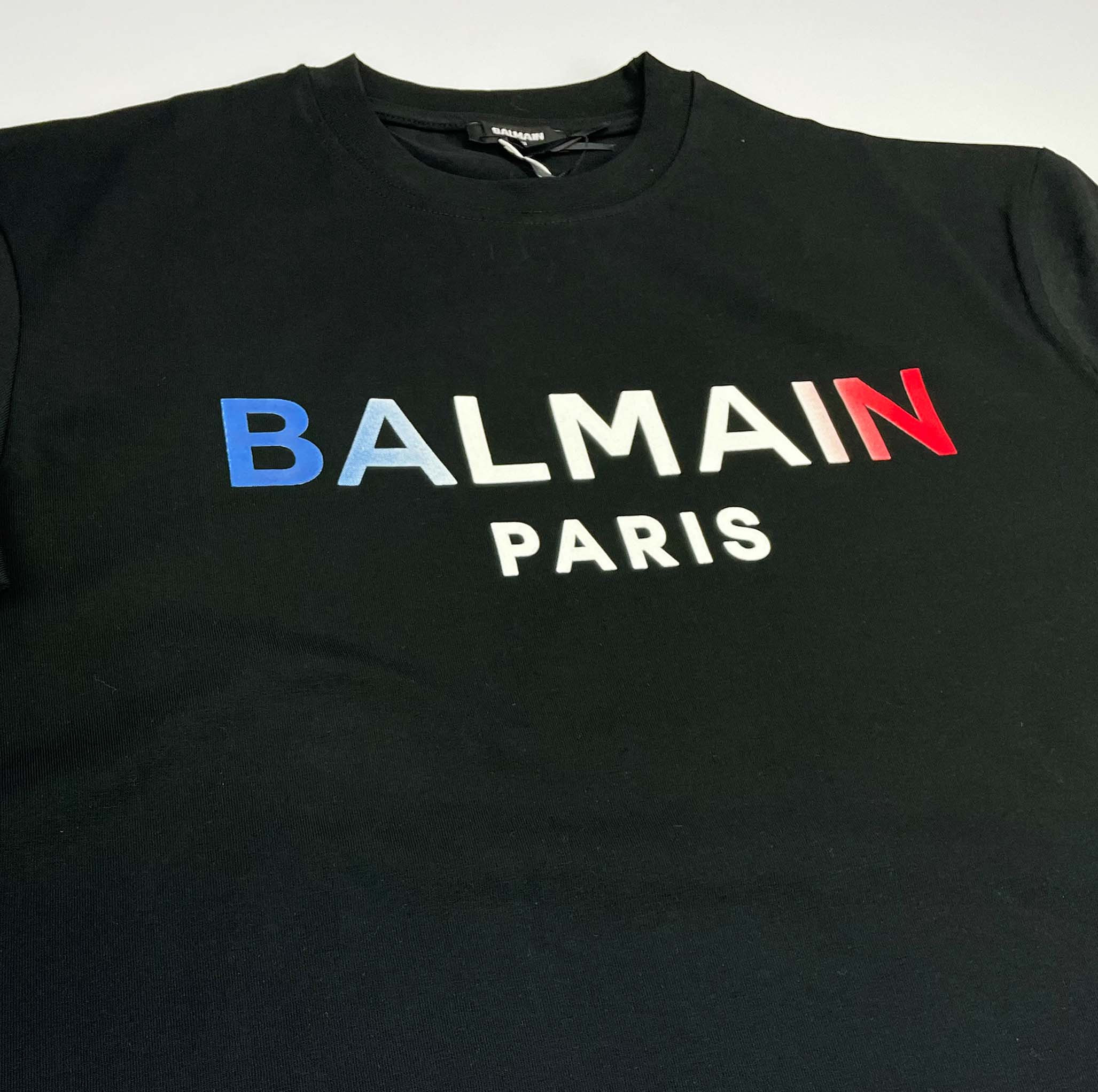 Vintage Balmain Black T-shirt With Colorful Text Size S - Etsy