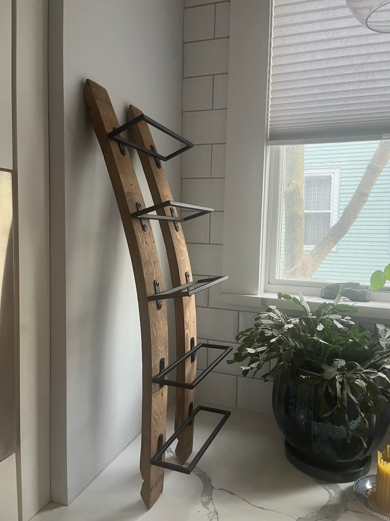 5 Bottle Wine Rack Made From Wine Barrels (wall-mounted) - Etsy