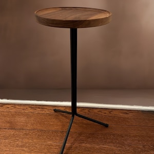 The "wally" Handmade Walnut Drink Table - Etsy