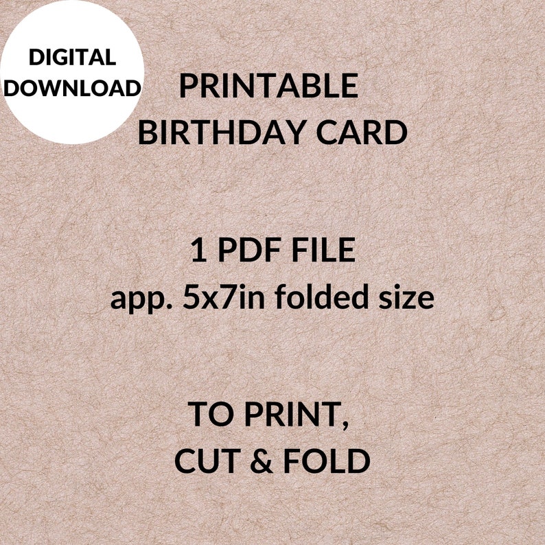 Printable Birthday Card | Greeting Card Printable | E-birthday Card ...