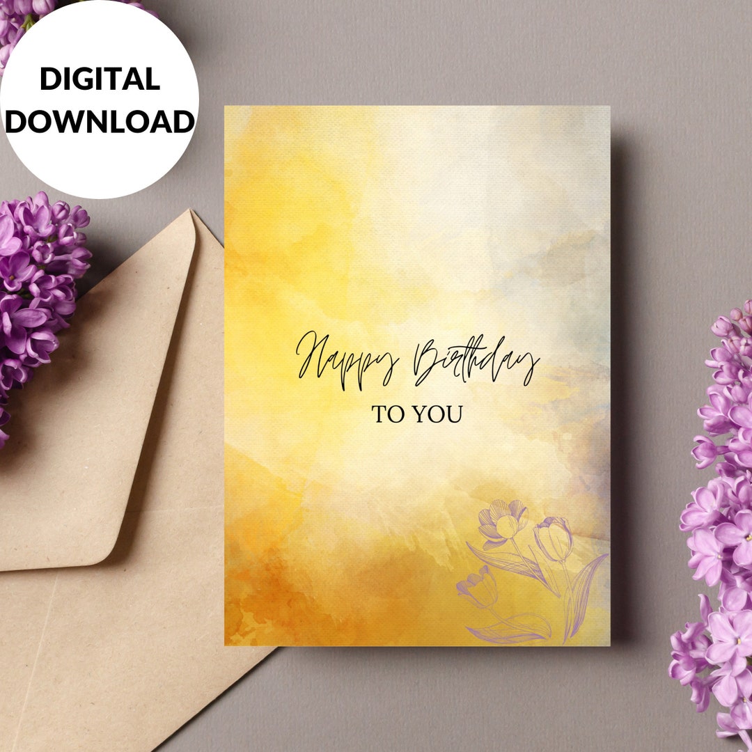 Digital Birthday Card | Greeting Card Printable | Printable Birthday ...
