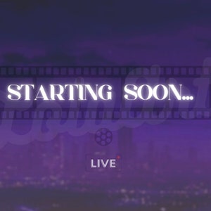 Animated Twitch Starting Soon Screen for Streaming Movie Theme Live - Etsy