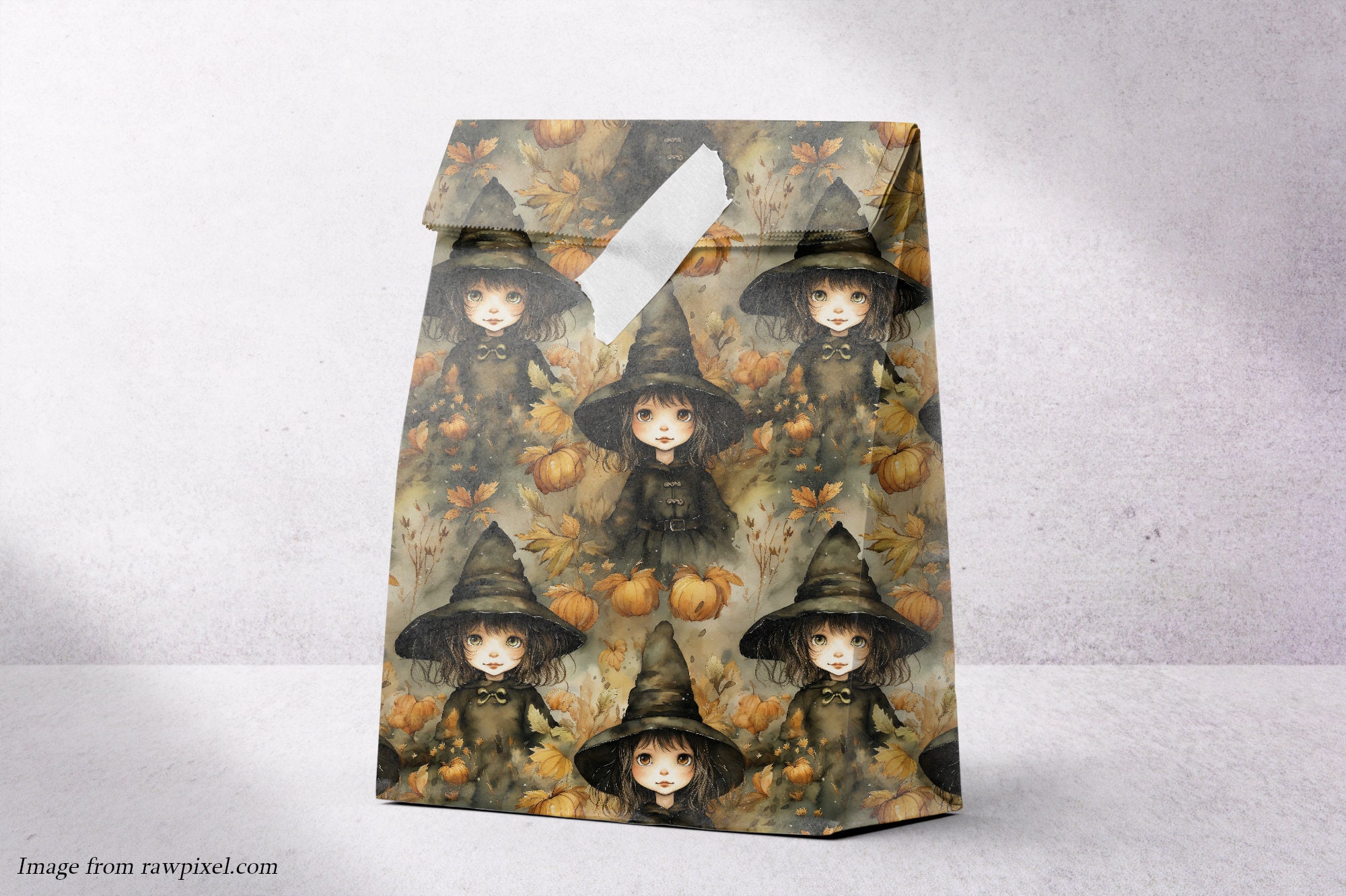 Magical Watercolor Witches Halloween Digital Paper: - Etsy