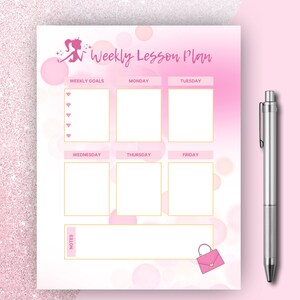 Barbie Planner Printable Weekly Lesson Plan Weekly School - Etsy
