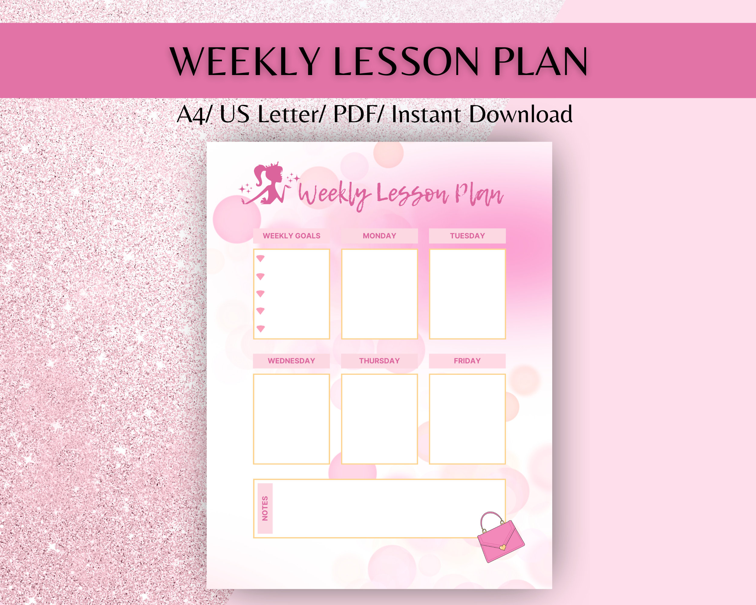 Barbie Planner Printable Weekly Lesson Plan Weekly School - Etsy