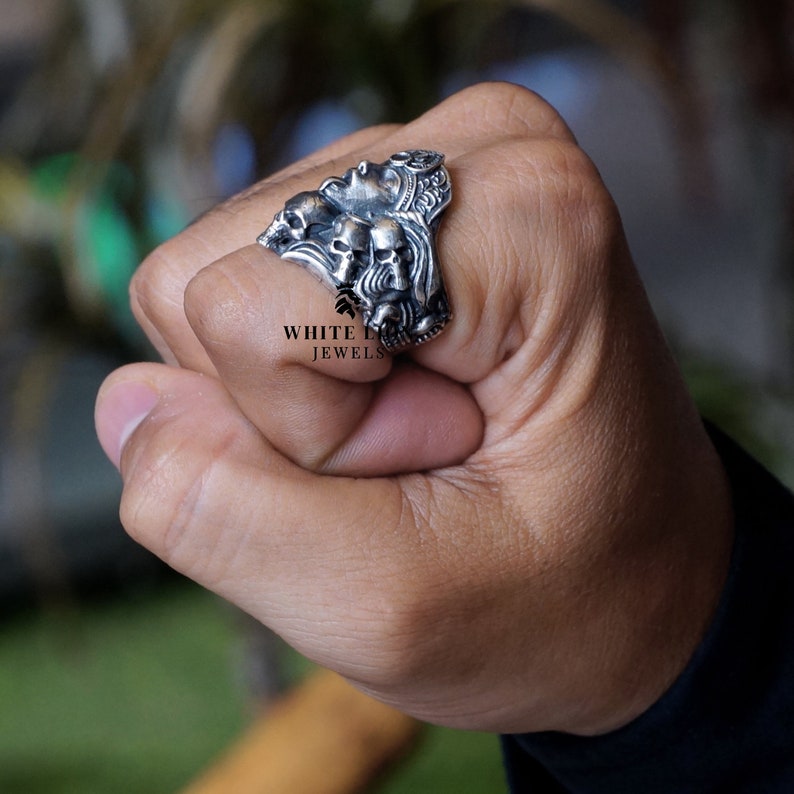Kali Skulls Gothic Ring | 925 Sterling Silver | Unique Gothic Jewelry ...