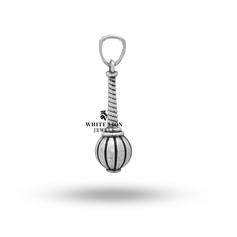 Hanuman Protector Gada Pendant | 925 Sterling Silver | Spiritual ...