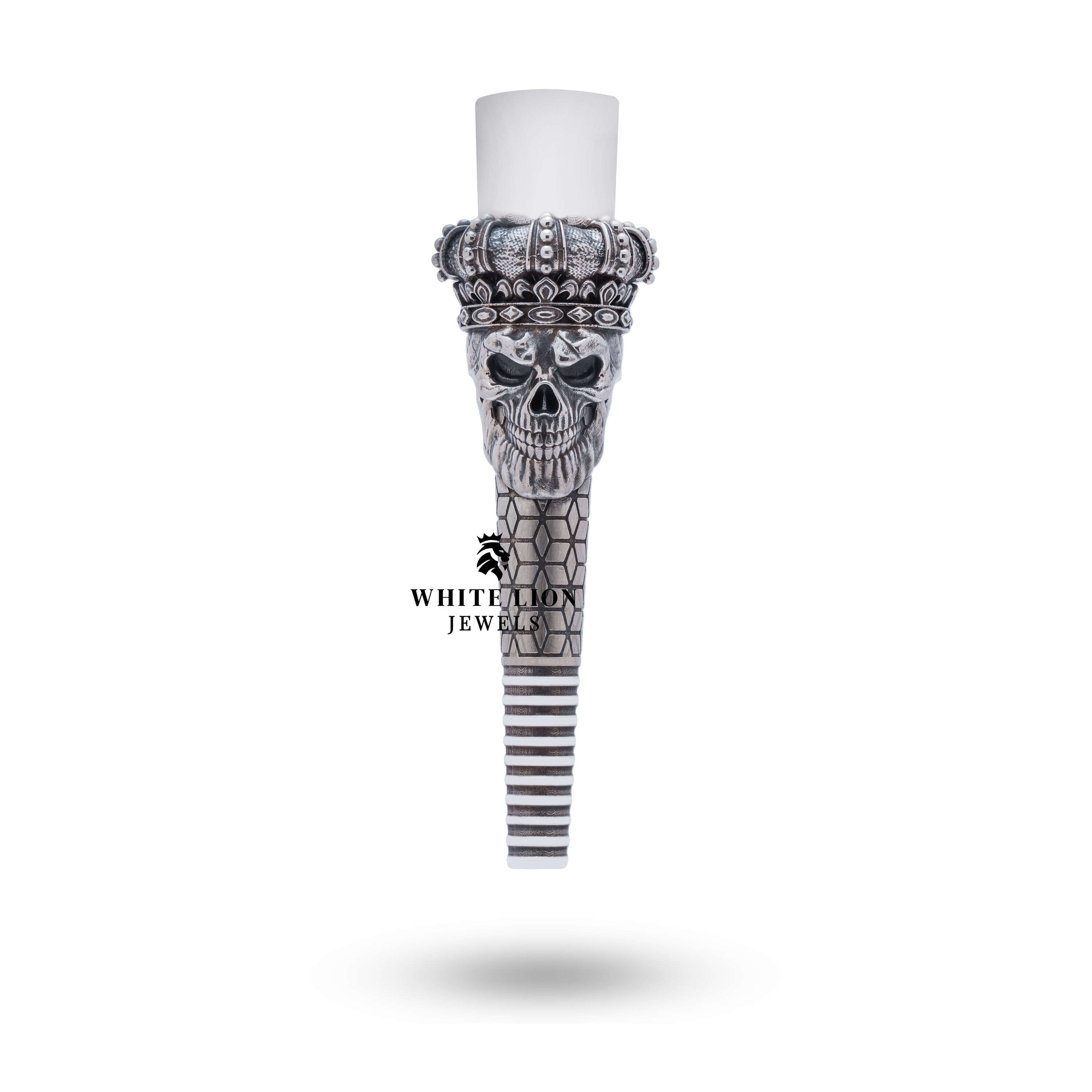 King Skull Crown Hookah Filter Shisha Tobacco Smoke Mouth Tip Pipe 925 ...