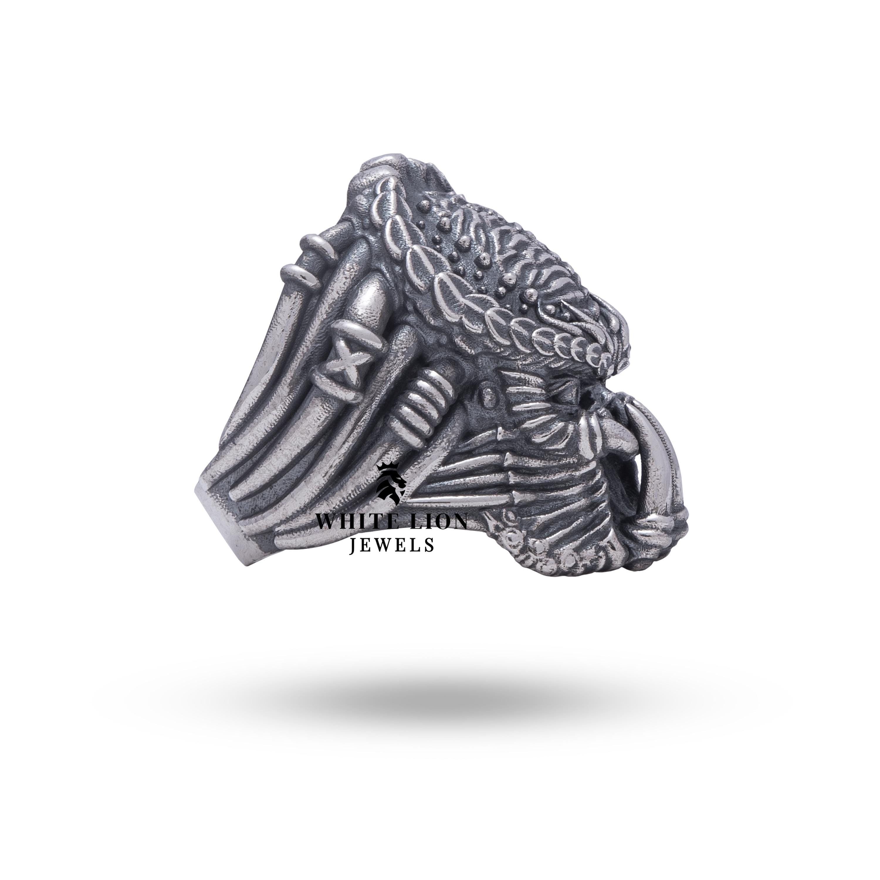 Vampire Predator Vulture Ring | 925 Sterling Silver | Gothic Jewelry ...