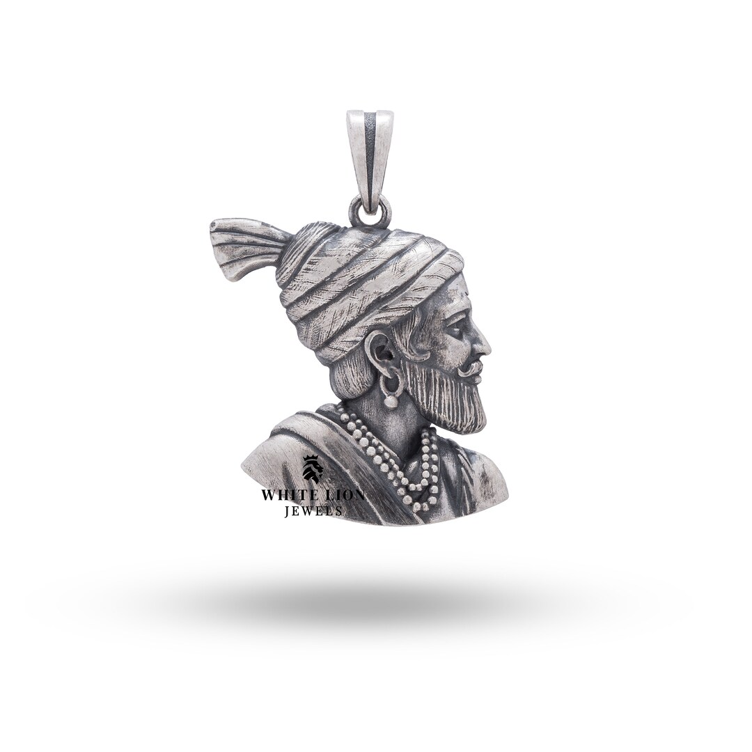 Chhatrapati Raje Shivaji Maharaj Me Maratha Oxidized 925 Silver Pendant ...
