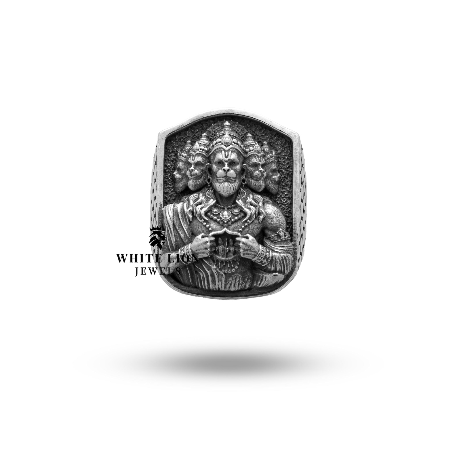 Panchmukhi Hanuman Ring | 925 Sterling Silver | Divine Spiritual ...