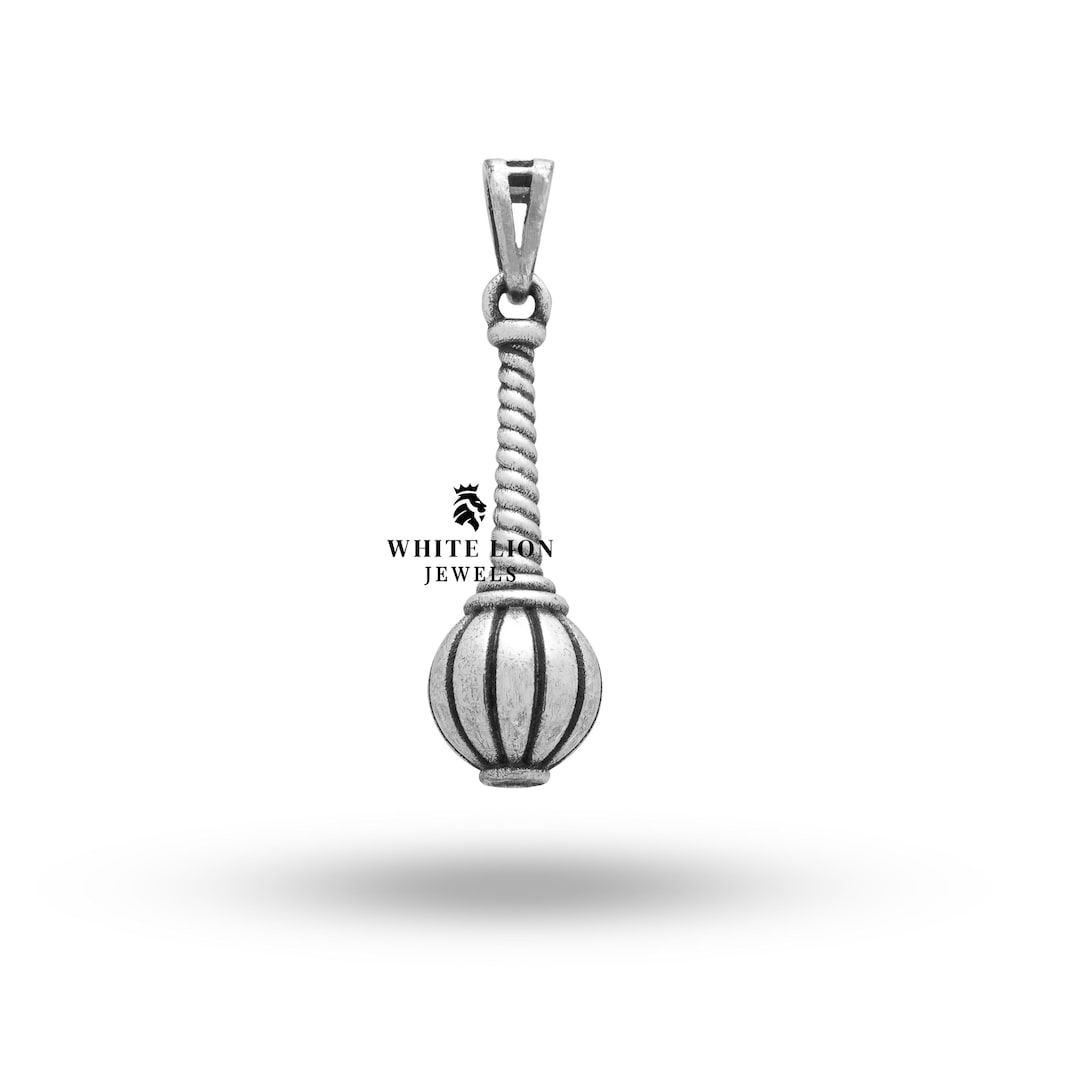 Hanuman Protector Gada Pendant | 925 Sterling Silver | Spiritual ...