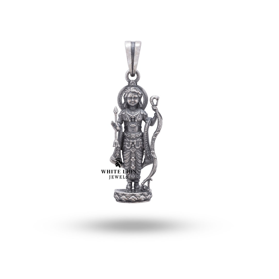 Shree Rama Supreme Lord Vishnu Hinduism Pendant 925 Sterling Silver ...