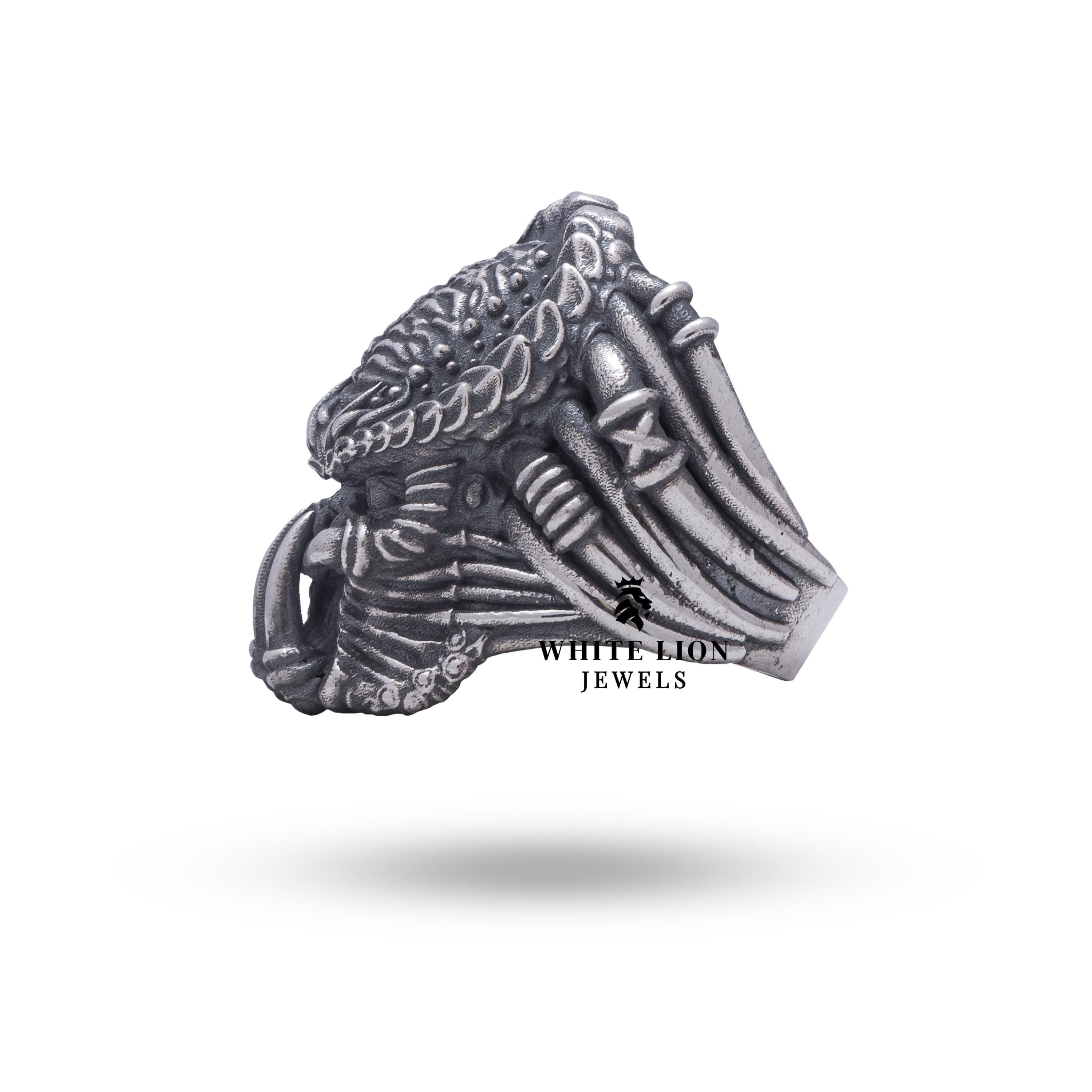 Vampire Predator Vulture Ring | 925 Sterling Silver | Gothic Jewelry ...