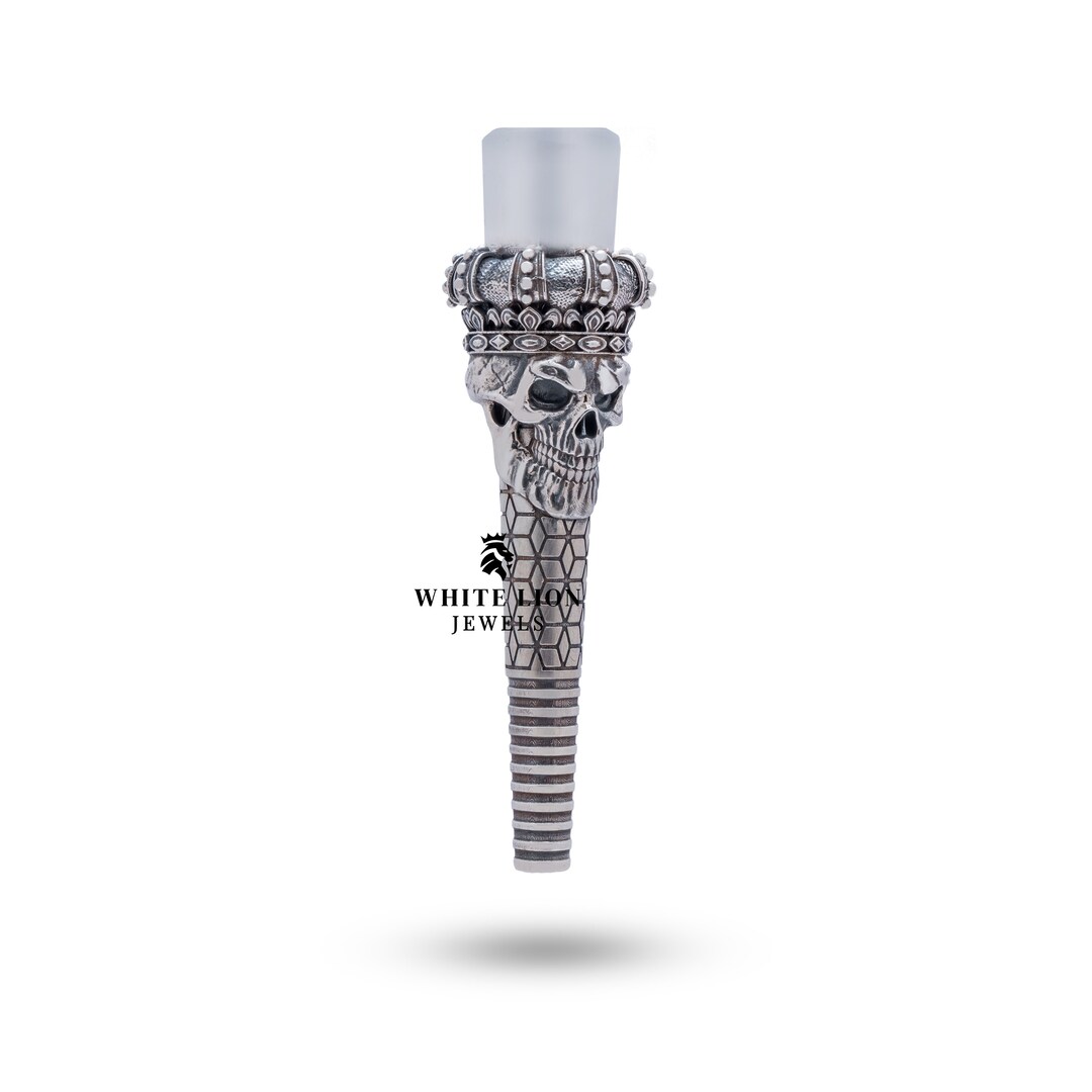 King Skull Crown Hookah Filter Shisha Tobacco Smoke Mouth Tip Pipe 925 ...