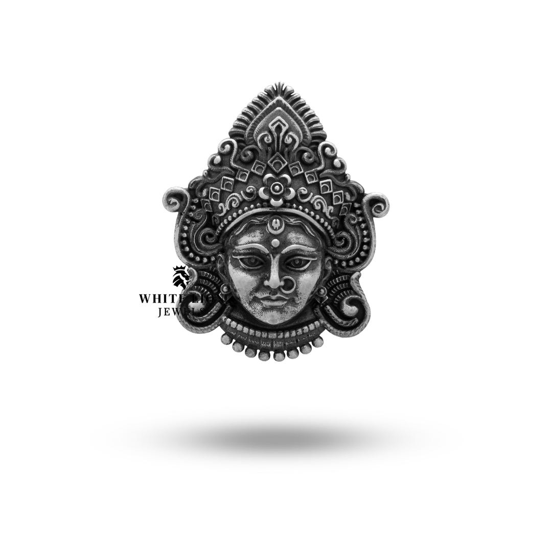 Goddess Durga Mahadevi Evil Strength Protection Power 925 Silver Brooch ...