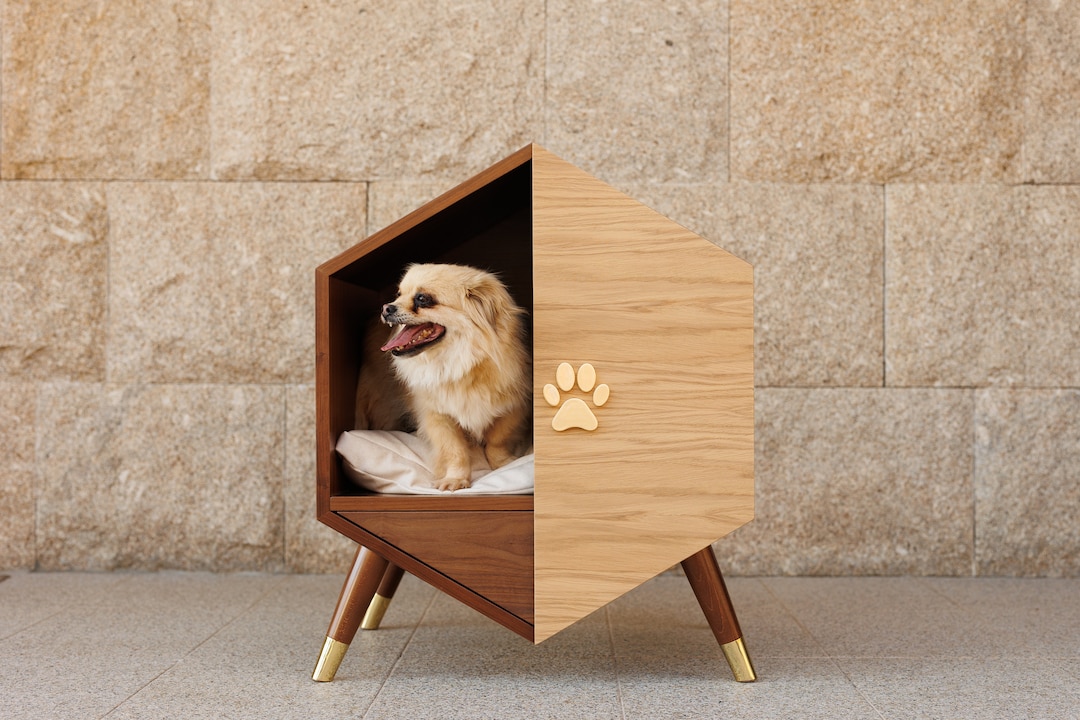 ÉTER Pet House, Minimal Dog House, Cat House, Wood Cat / Dog House, Pet ...