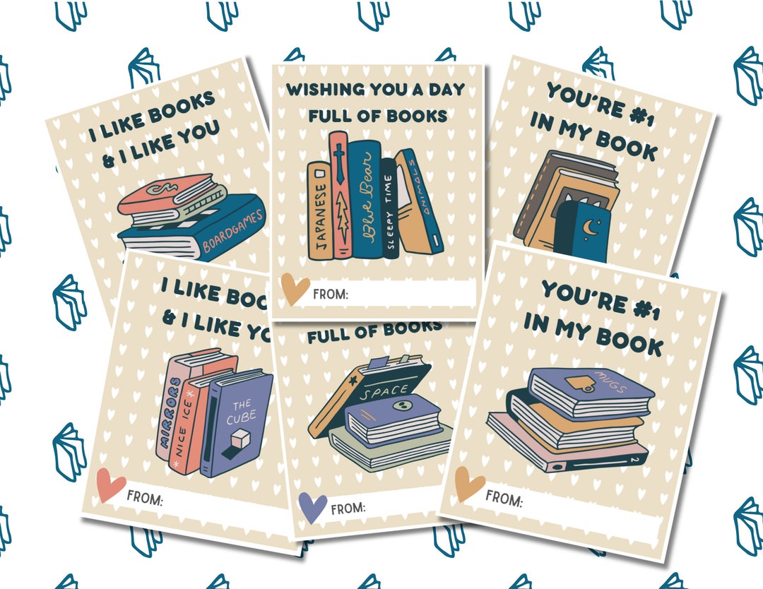 Bookish Valentines | Book Valentines | Digital Download | Printable ...