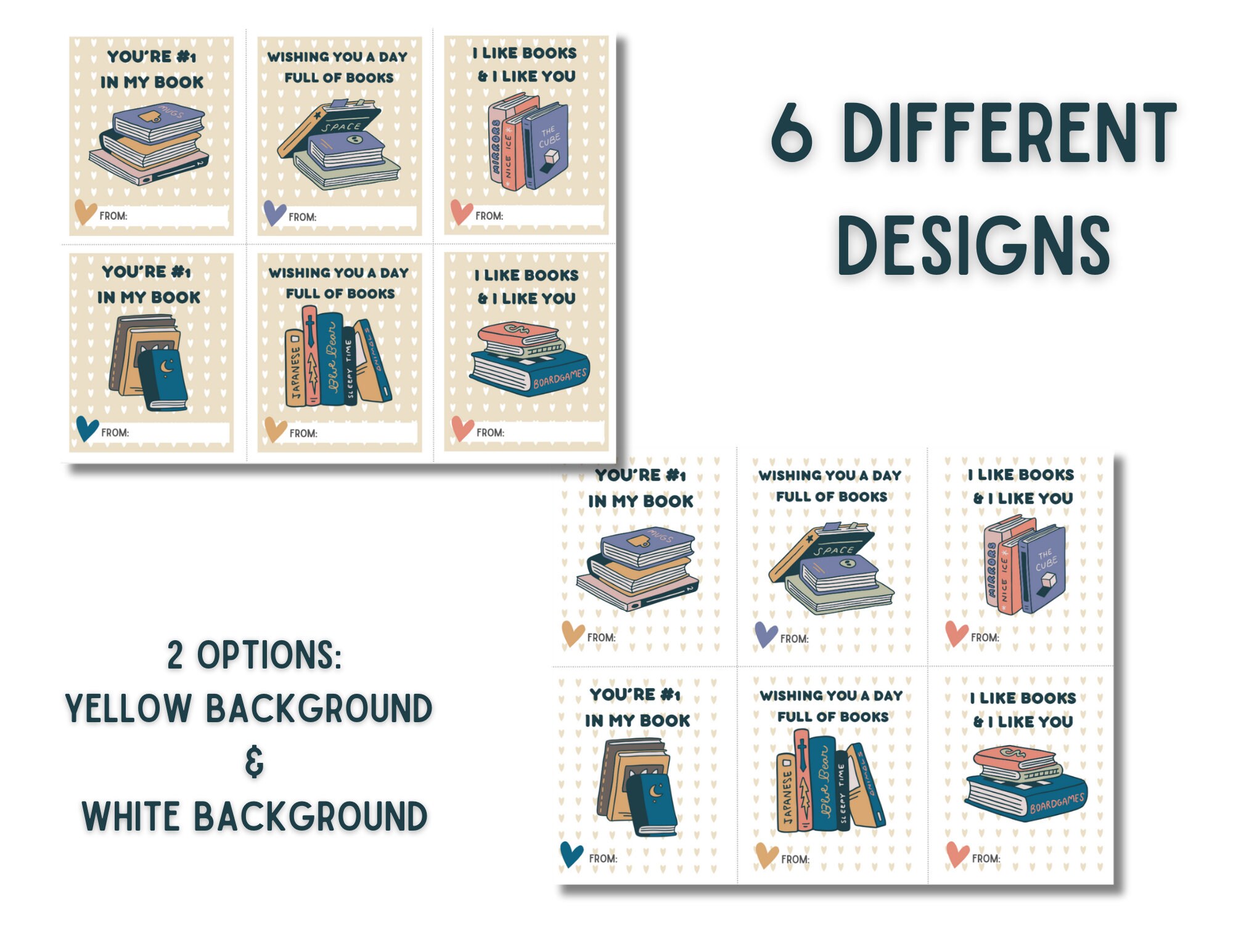 Bookish Valentines | Book Valentines | Digital Download | Printable ...