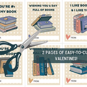 Bookish Valentines | Book Valentines | Digital Download | Printable ...