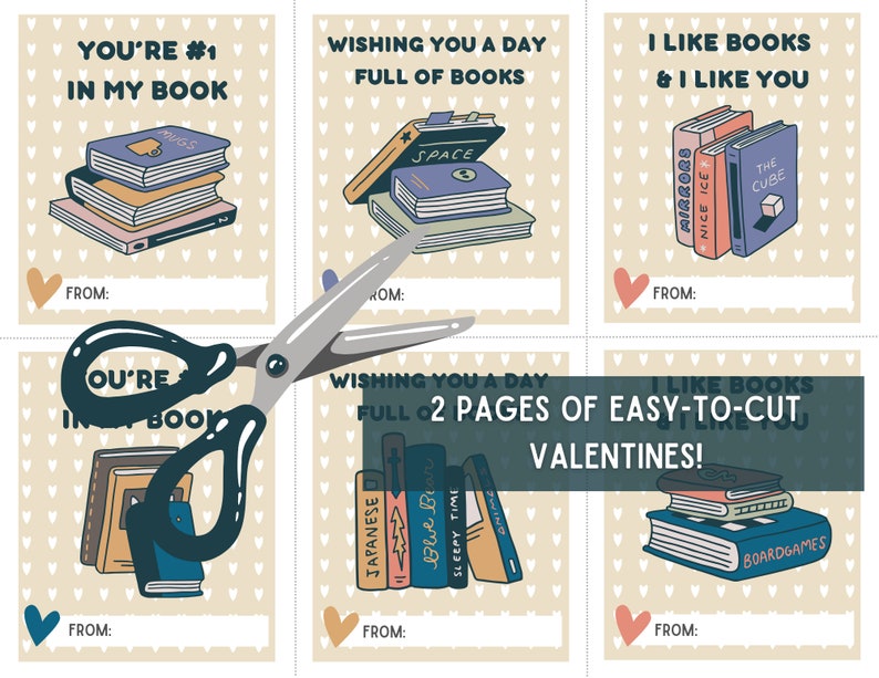 Bookish Valentines | Book Valentines | Digital Download | Printable ...