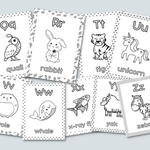 ABC Animal Coloring Pages Cute Animal Drawings Kawaii Animals Letter ...