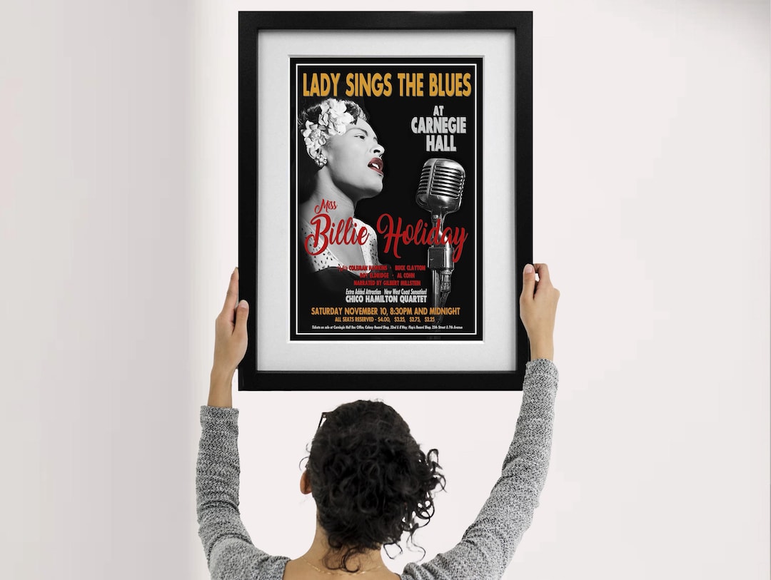 Billie Holiday 1956 Carnegie Hall Concert Poster - Nine Print Sizes ...