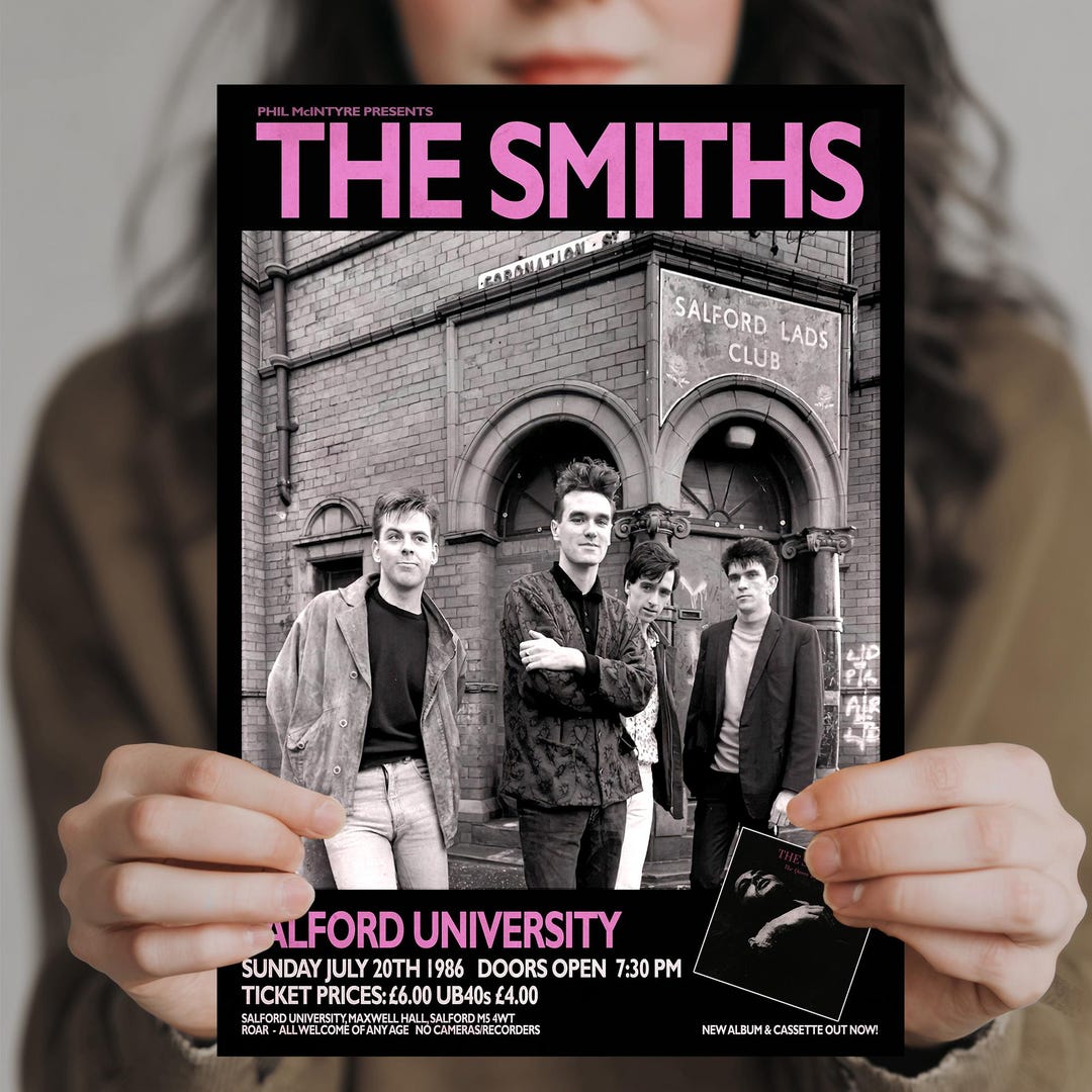 The Smiths Salford 1986 Concert - Multi-size Prints and Posters - UK ...