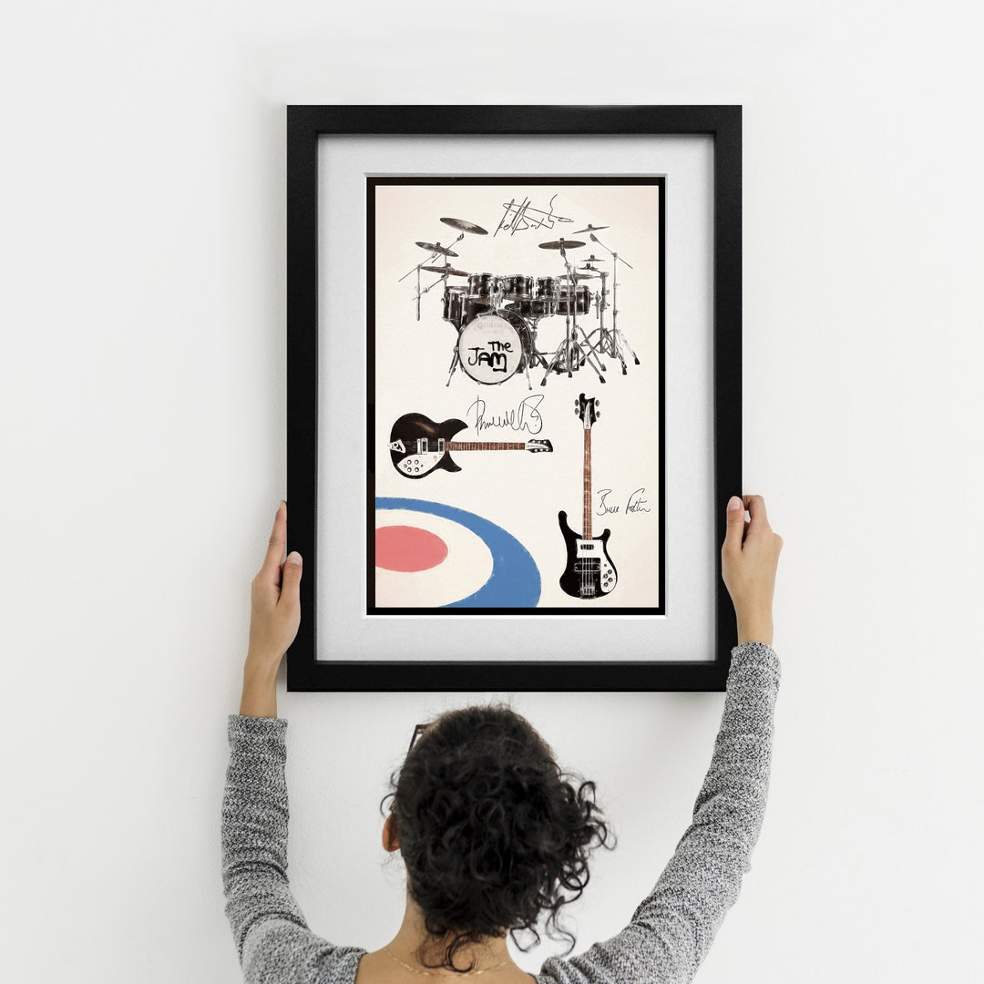 The Jam - Kit & Guitars Weller Foxton - Three Framed Print Options ...
