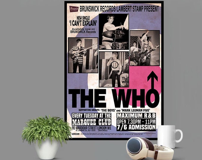 The Who Psychedelic Art Nouveau Concert Poster - Etsy