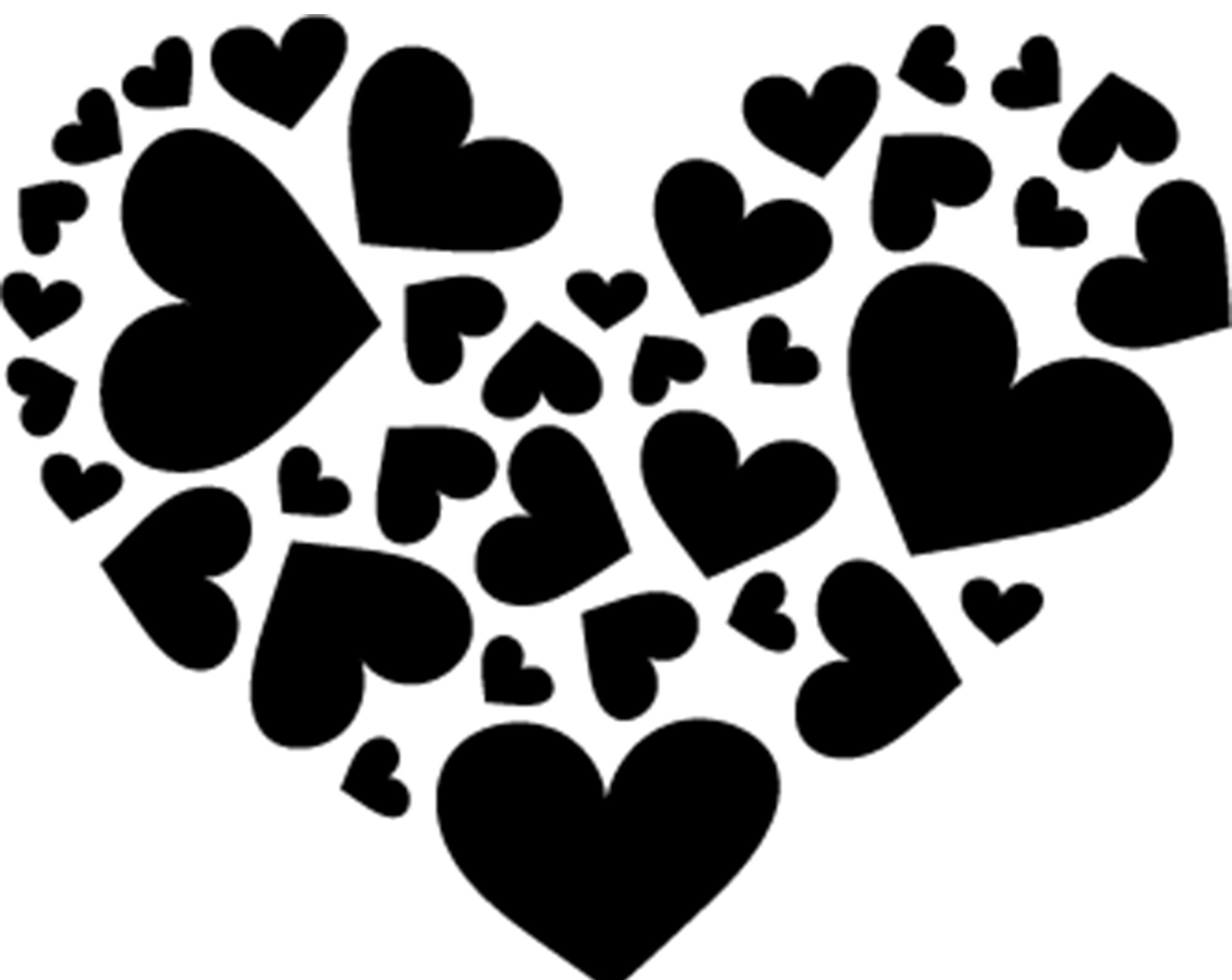 Plotter File SVG AI PNG Heart Made of Small Hearts - Etsy