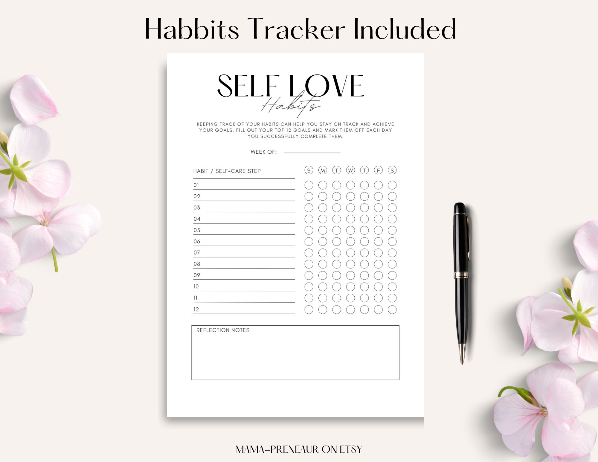 Printable Self Love Journal Daily Planner Self Love Planner Mom Planner ...