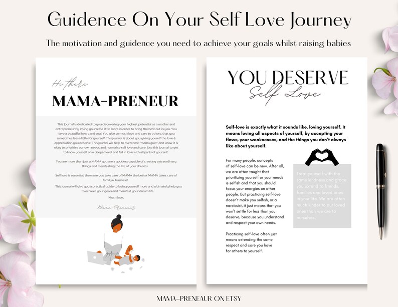 Printable Self Love Journal Daily Planner Self Love Planner Mom Planner ...