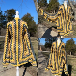 PATTERN: Four-color Hexagon Cardigan Crochet Pattern - Etsy