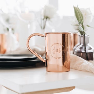 Bulk Custom Engraved Pure Copper Mugs, Personalized Cocktail Drinking ...