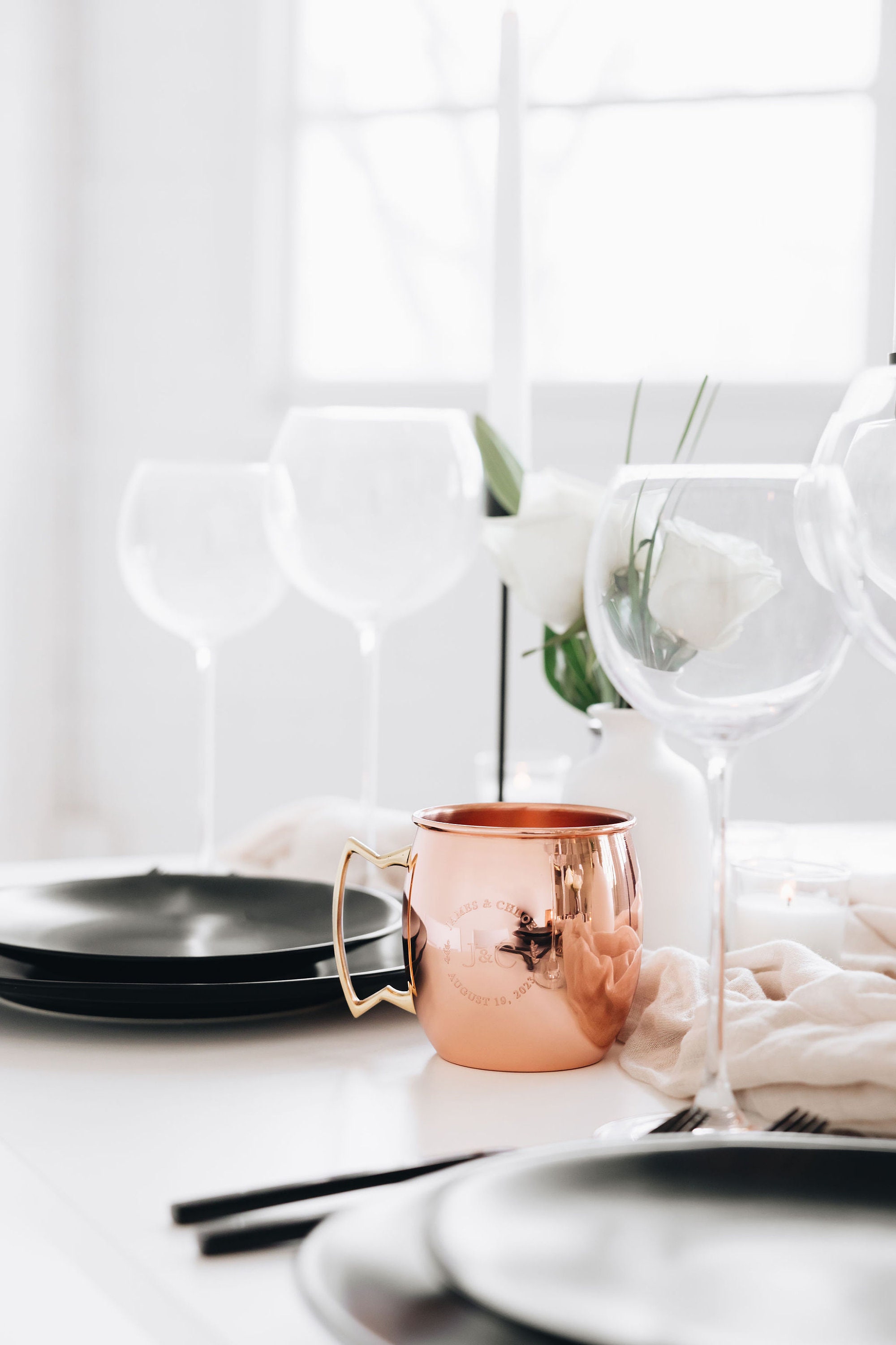 Bulk Custom Engraved Pure Copper Mugs, Personalized Cocktail Drinking ...
