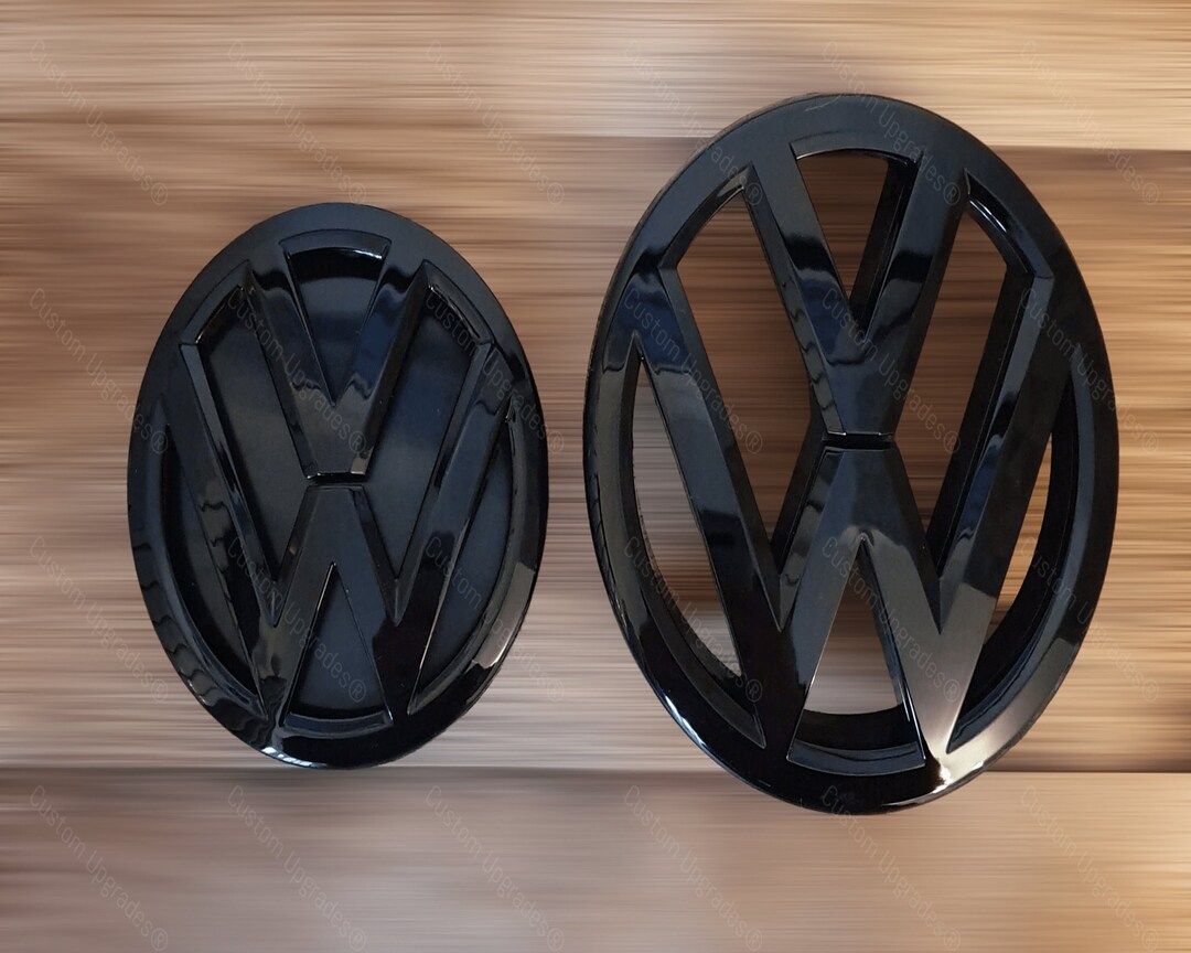 VW Caddy Front & Rear Badge Emblem Set Gloss Black 2011-2015 - Etsy