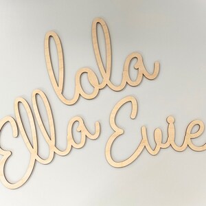 Personalised Wooden Name Sign | Wall Lettering | Custom Nursery Sign ...
