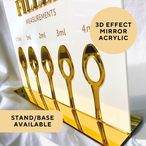 Filler Measurements Spoon Sign + Stand | Lip Filler Syringe Volume ...